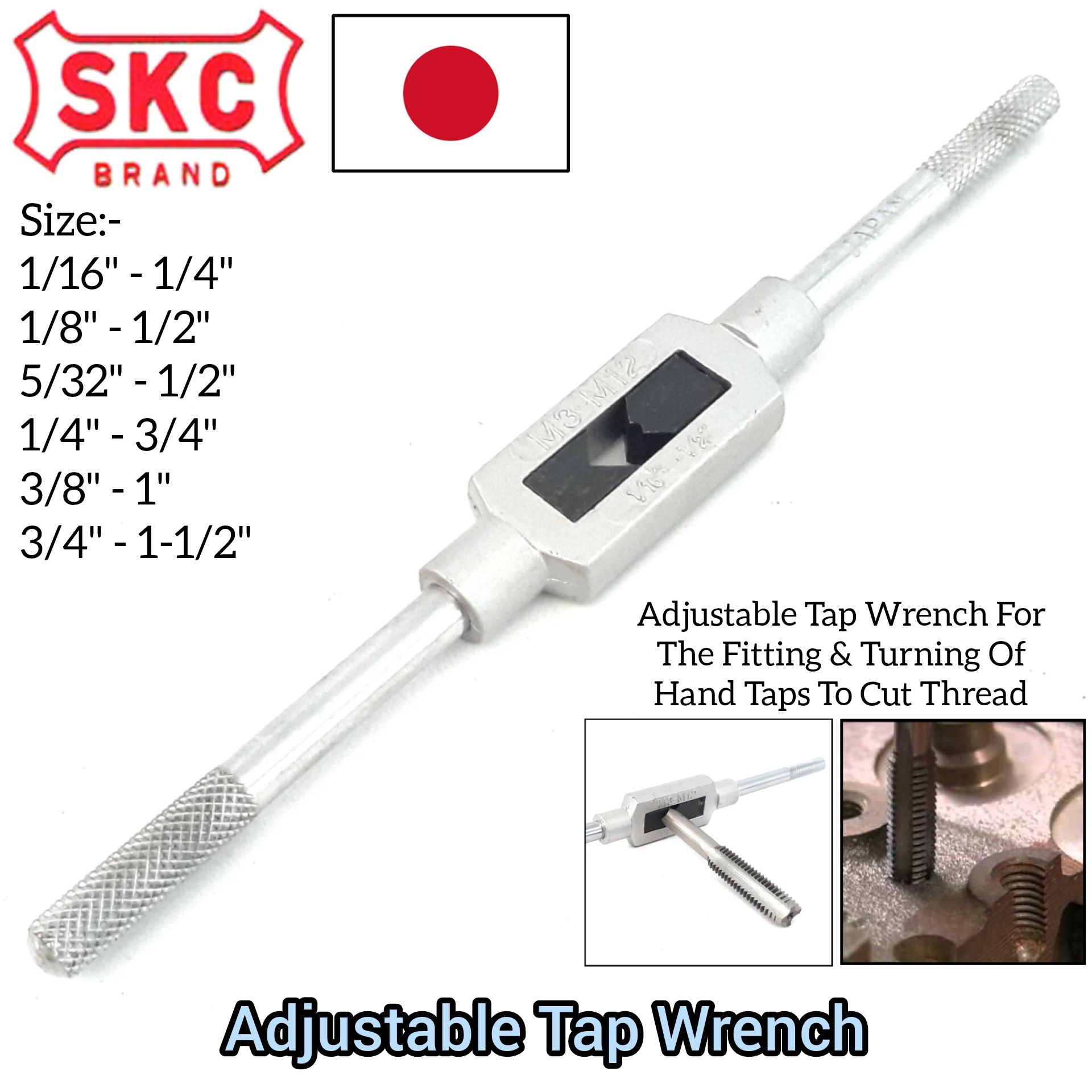 adjustable tap wrench sizes